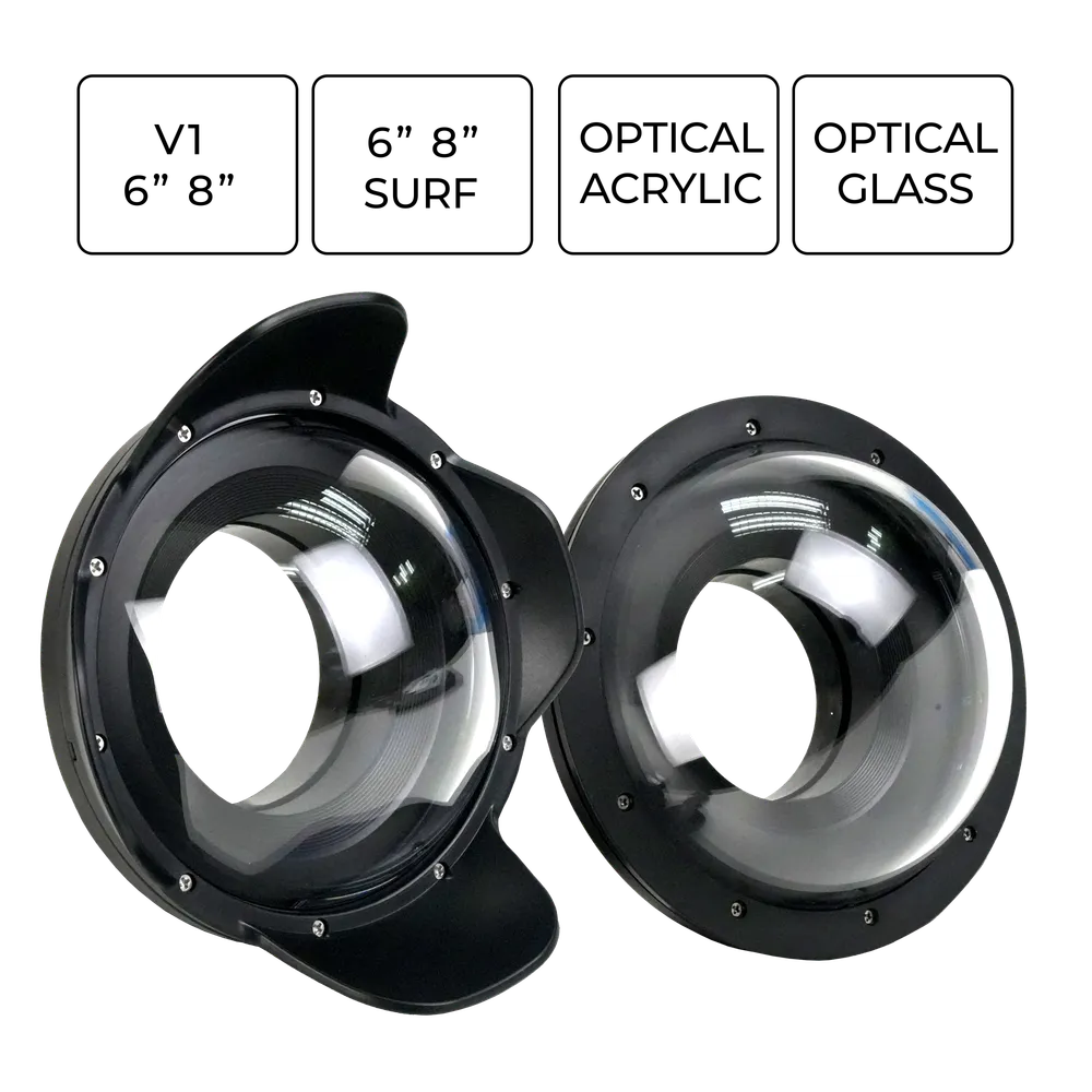 Sea Frogs Acryl/Glass 6"/8" Dome Ports for Underwater Camera Housings ...